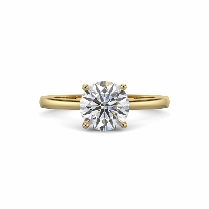 Round Cut Solitaire Diamond Engagement Rings